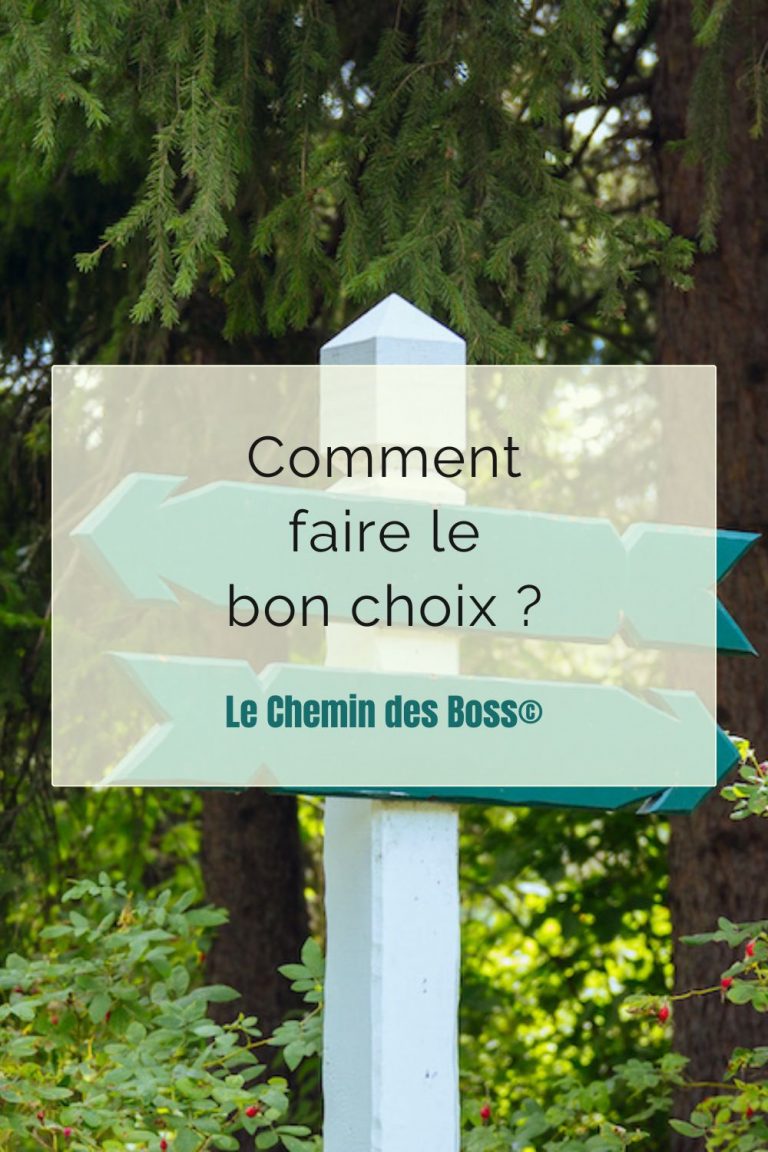 Comment faire le bon choix ? Le Chemin des Boss