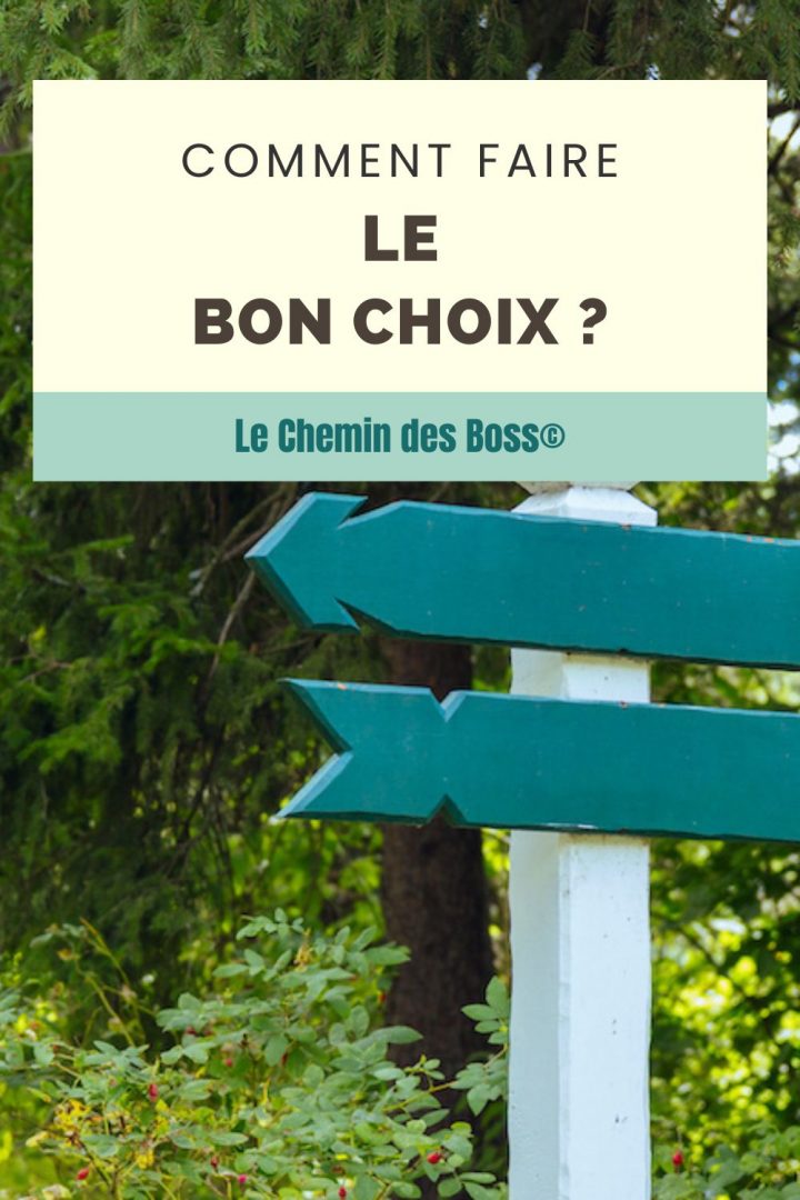 Comment faire le bon choix ? Le Chemin des Boss
